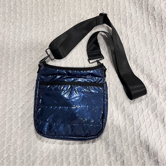 HAUTE SHORE | Bags | Haute Shore Shiny Blue Nikki Puffer Crossbody ...